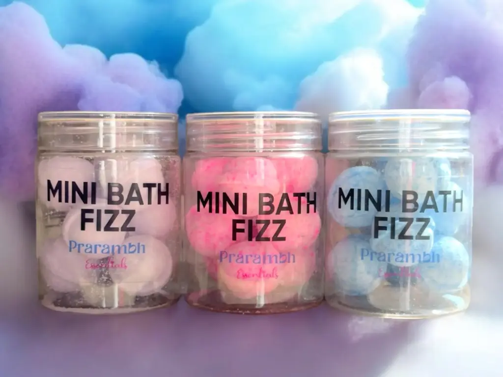 Mini Bath Bombs - Small jar 9 pcs | PRARAMBH ESSENTIALS